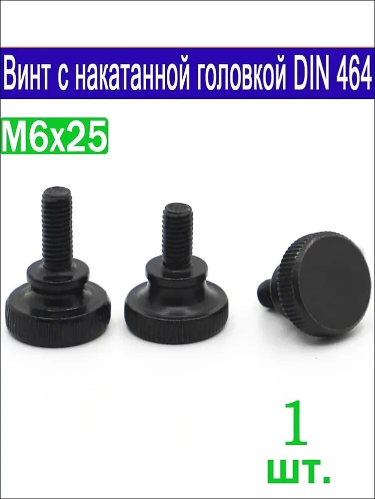 Винт M6 x 6 x 25 мм, головка: Круглая, 1 шт.