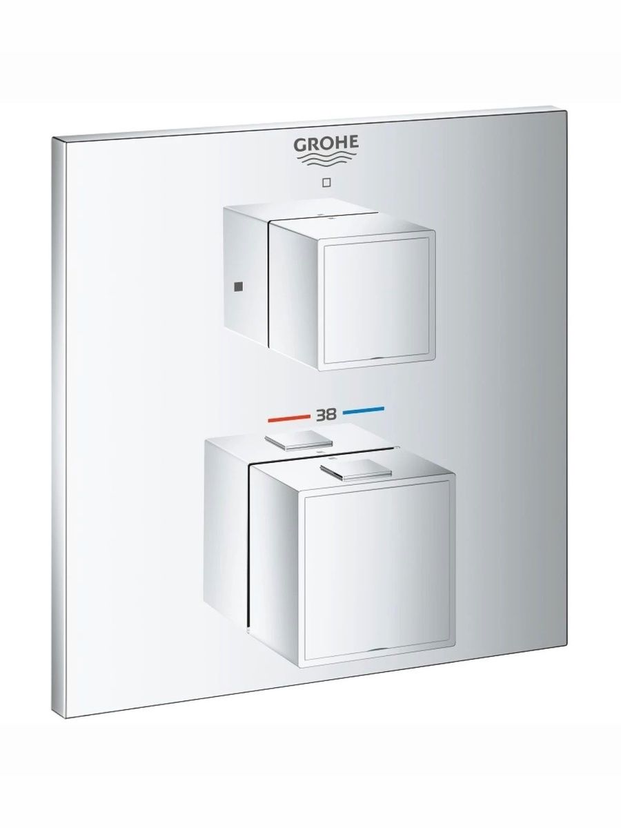 Внешняя панель термостата для душа GROHE Grohtherm Cube 24153000, хром