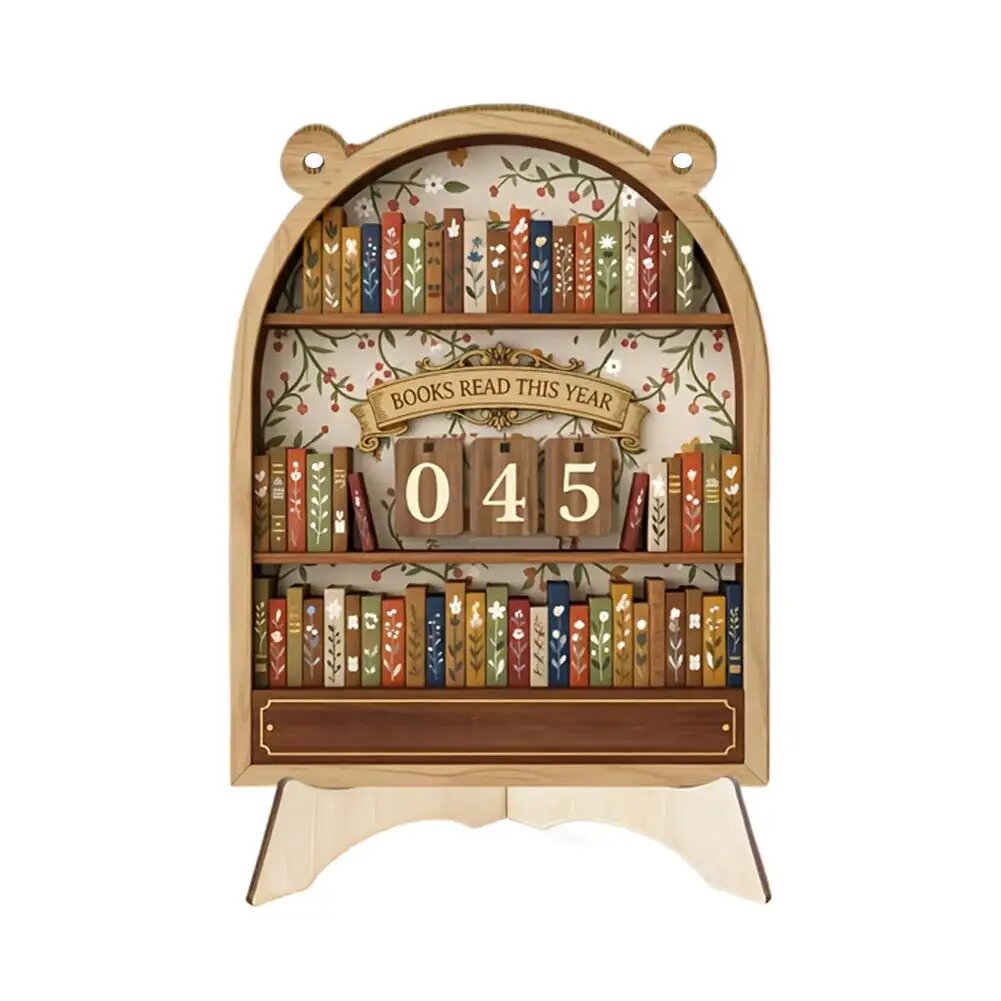 Деревянный счетчик для книг Vintage D style