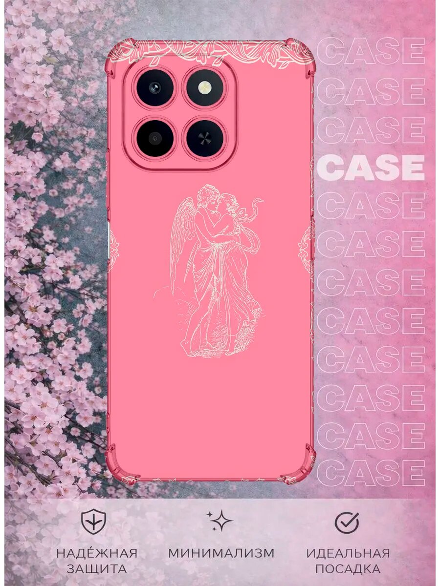 Чехол на Honor X6C с принтом Амур и Психея