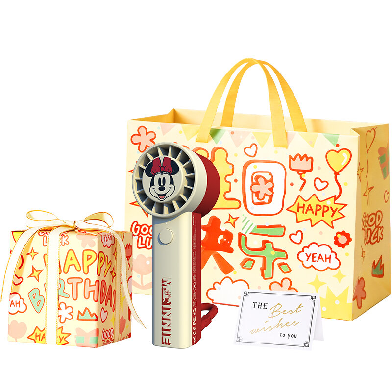 Ручной вентилятор Disney LT S3210, Mickey, USB, 3 режима мощности, тихий, долгий срок службы батареи