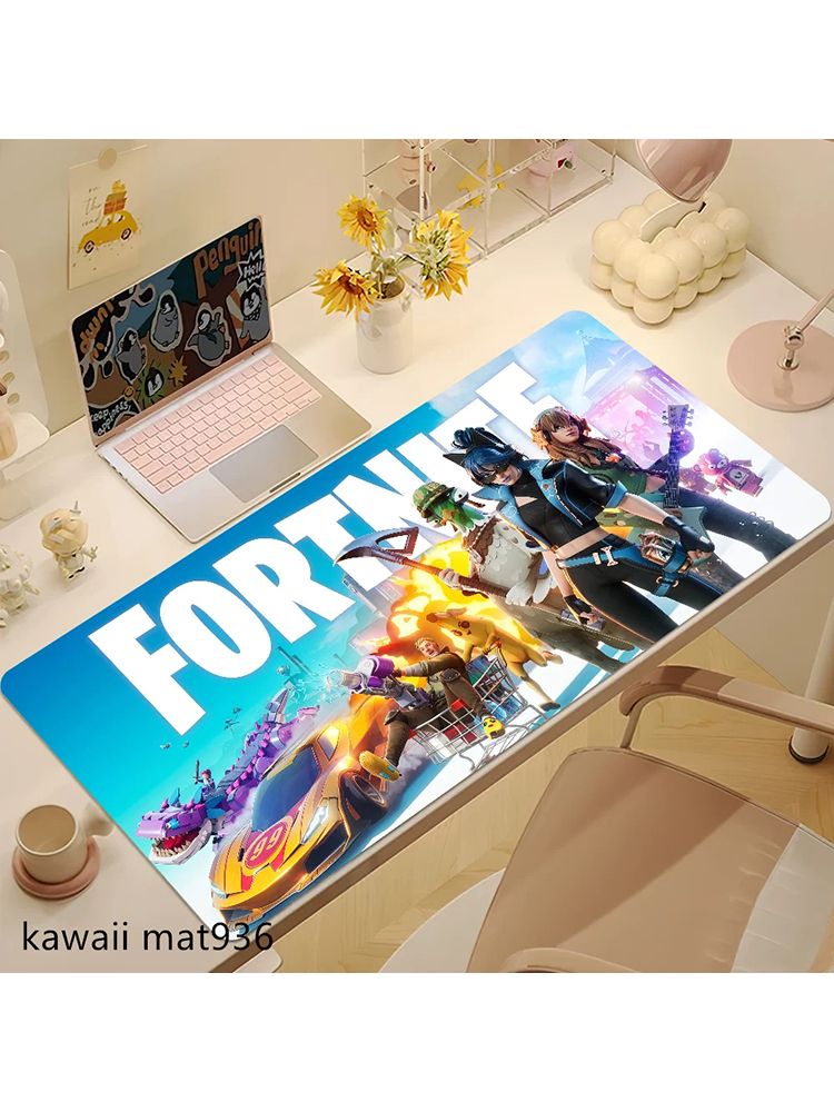 Игровой коврик для мыши Fortnite XXL, плотно закрывающаяся силиконовая подушка для клавиатуры 900x400 в подарок