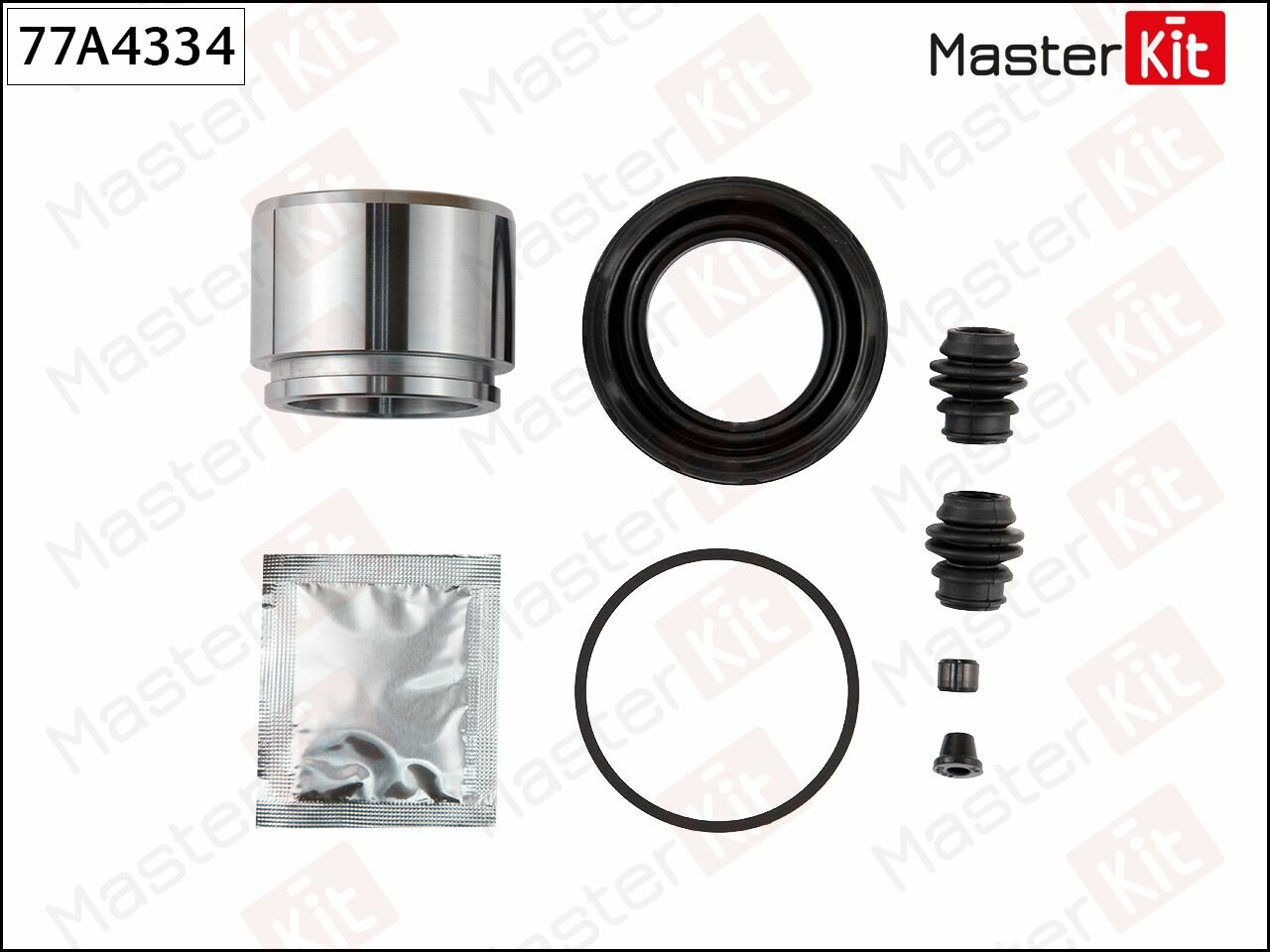 Ремкомплект суппорта тормозного + поршень toyota previa (r1, r2) 2000-2006 MasterKit арт. 77A4334
