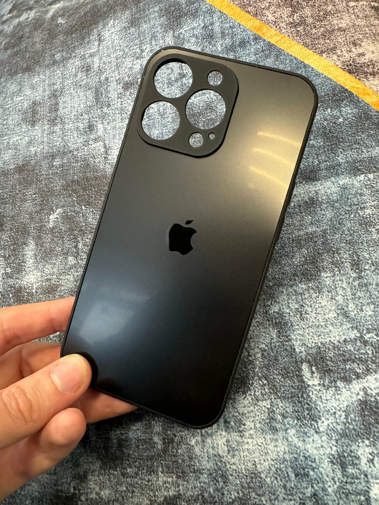 Чехол MyPads "Log", для iPhone 14 Pro, защита камеры, чёрный