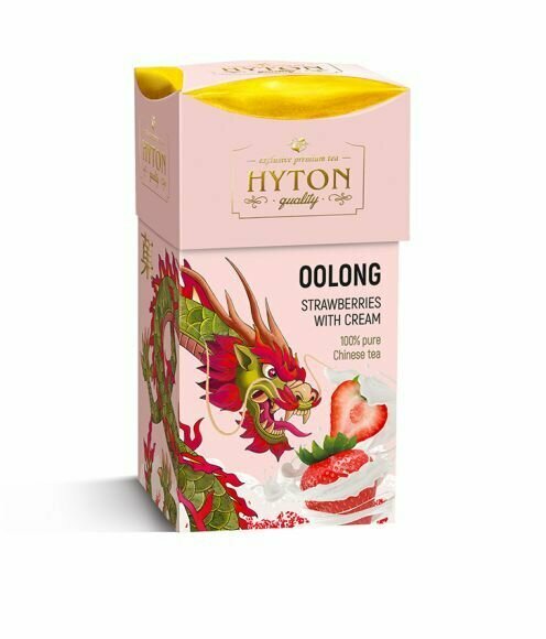 Hyton Китайский чай Хайтон бирюзовый, клубника со сливками, 90г х 1шт