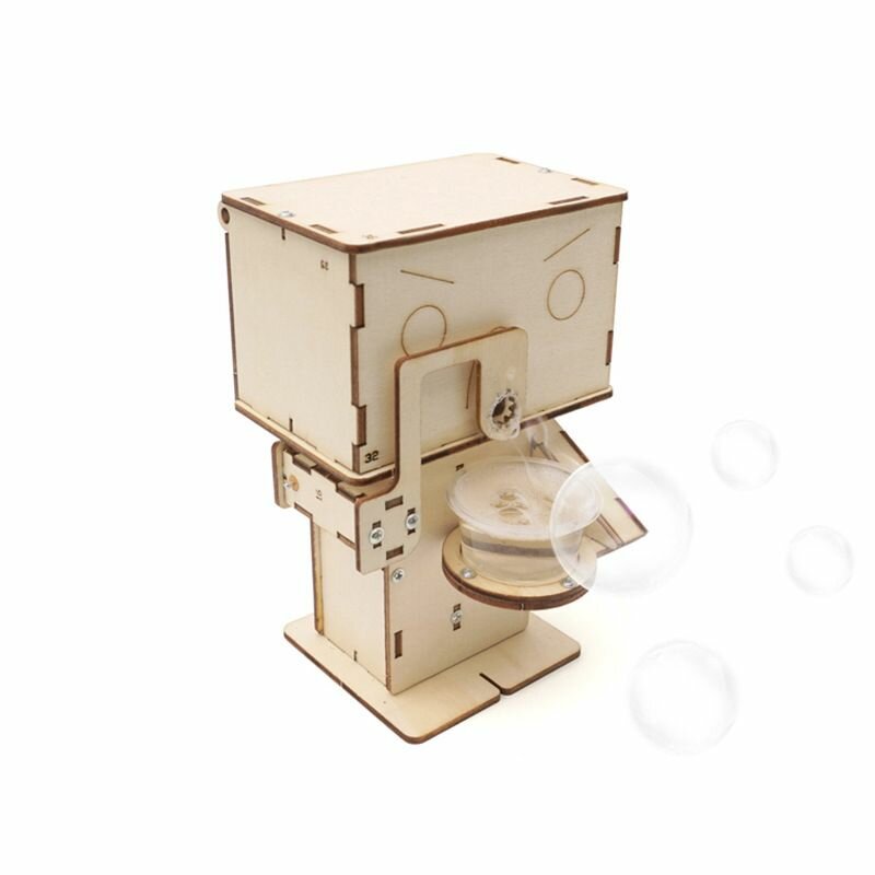 Конструктор деревянный - Робот, выдувающий пузыри - модель W146 Бренд DLED