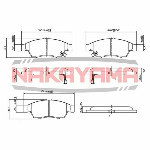 Колодки тормозные дисковые Nakayama HP8291NY