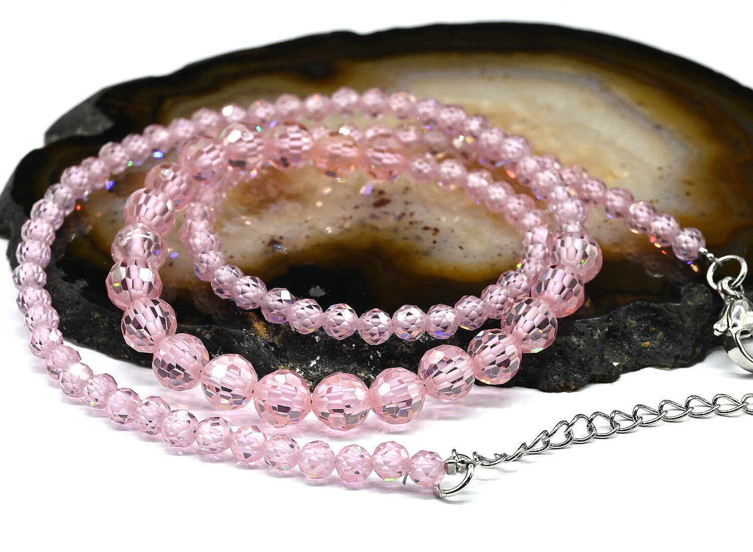 Бусы, фианит