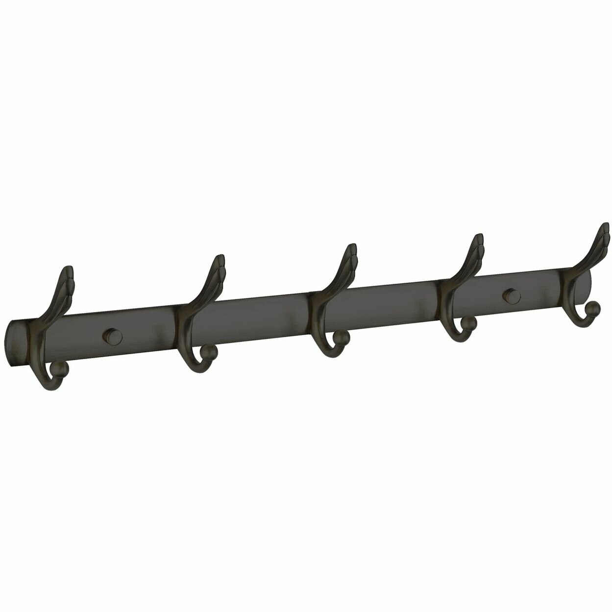 Планка с крючками Savol 5 крючков черный нержавеющая сталь 457 мм для хранения и организации