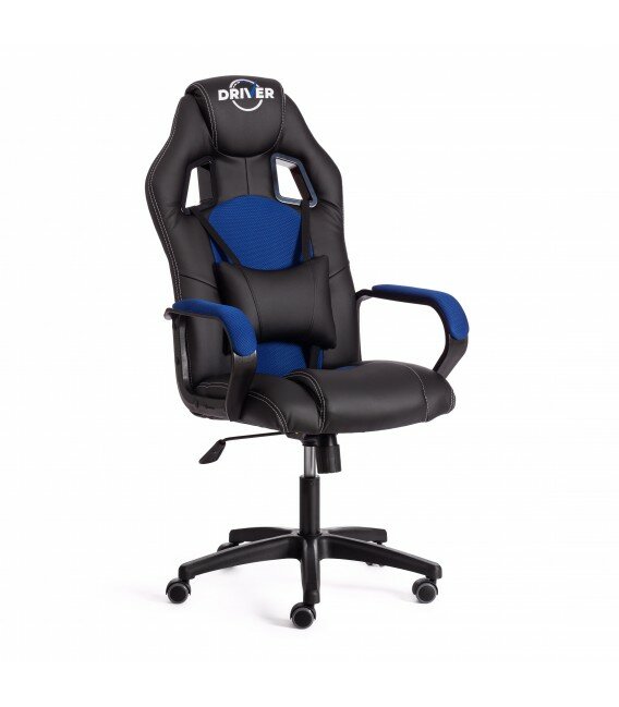 TetChair Кресло компьютерное DRIVER 22 экокожа+ткань, черный / синий