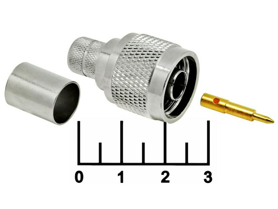 Разъем N штекер обжимной RG-213 (N-C8P)