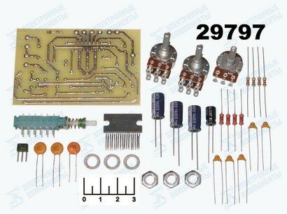 Радиоконструктор усилитель УНЧ 2*6 Вт+22 Вт 3 канальный с сабвуфером (TDA1554Q)