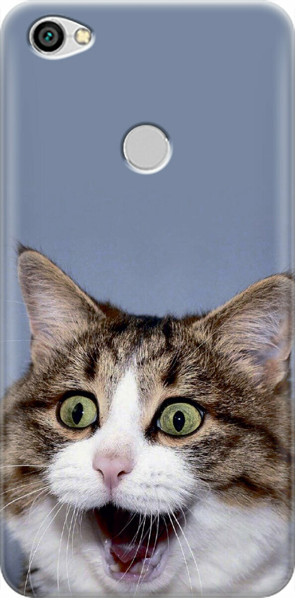 Силиконовый чехол Кошачье удивление на Xiaomi Redmi Note 5A Prime / Сяоми Редми Ноут 5А Прайм