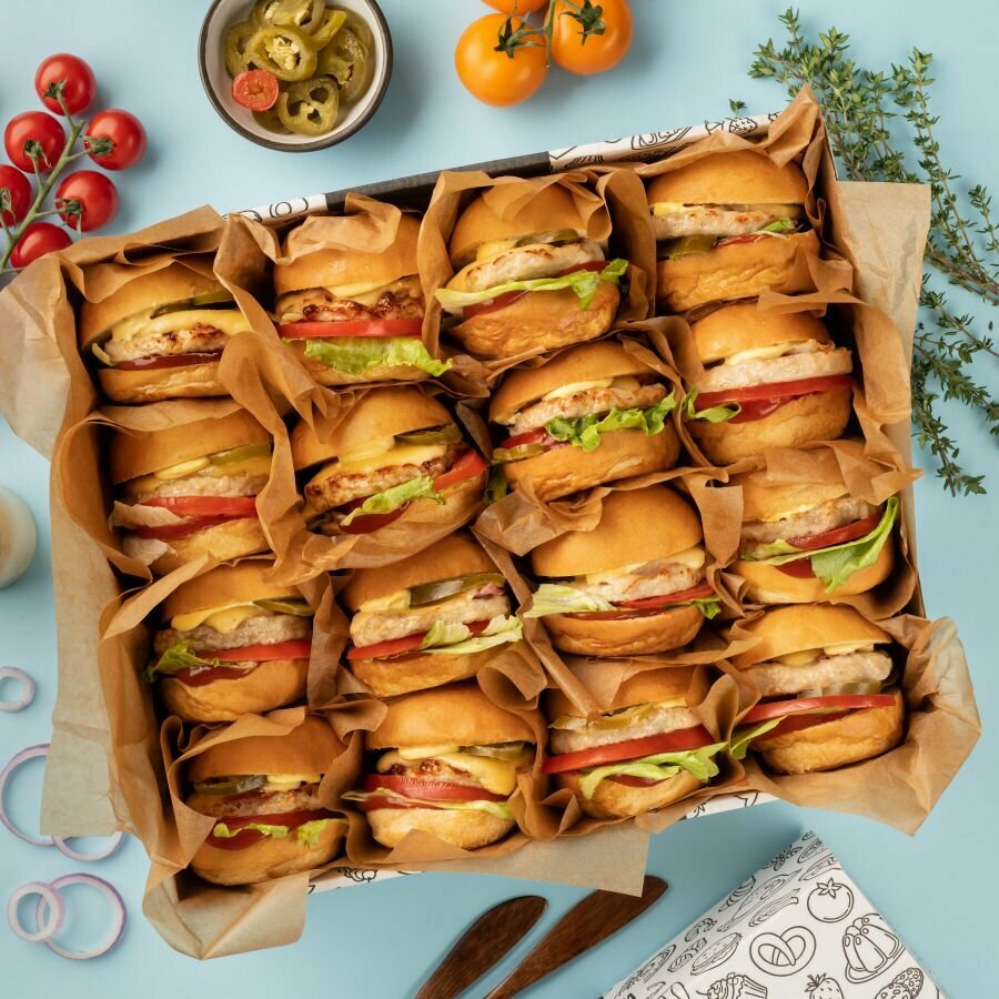 Бокс мини-бургеров премиум #9