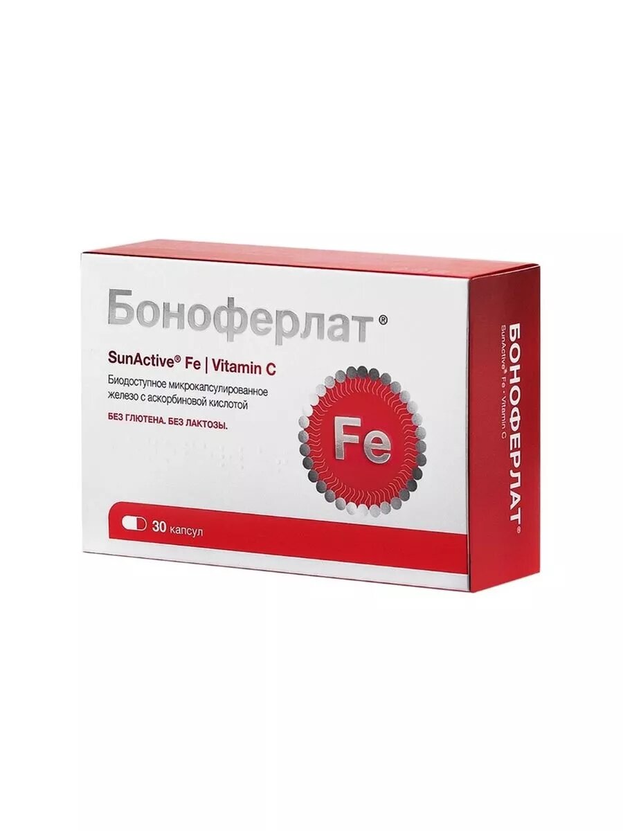 БАД Erbozeta "Боноферлат", капсулы, для беременных, без глютена, 30 шт