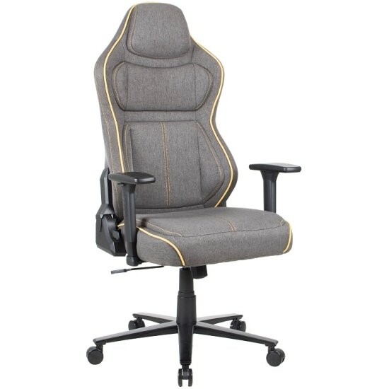 Кресло геймерское Chairman CH31 темно серый с желтым кантом