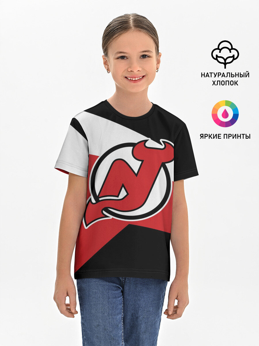 Футболка хлопковая детская Нью-Джерси Девилз