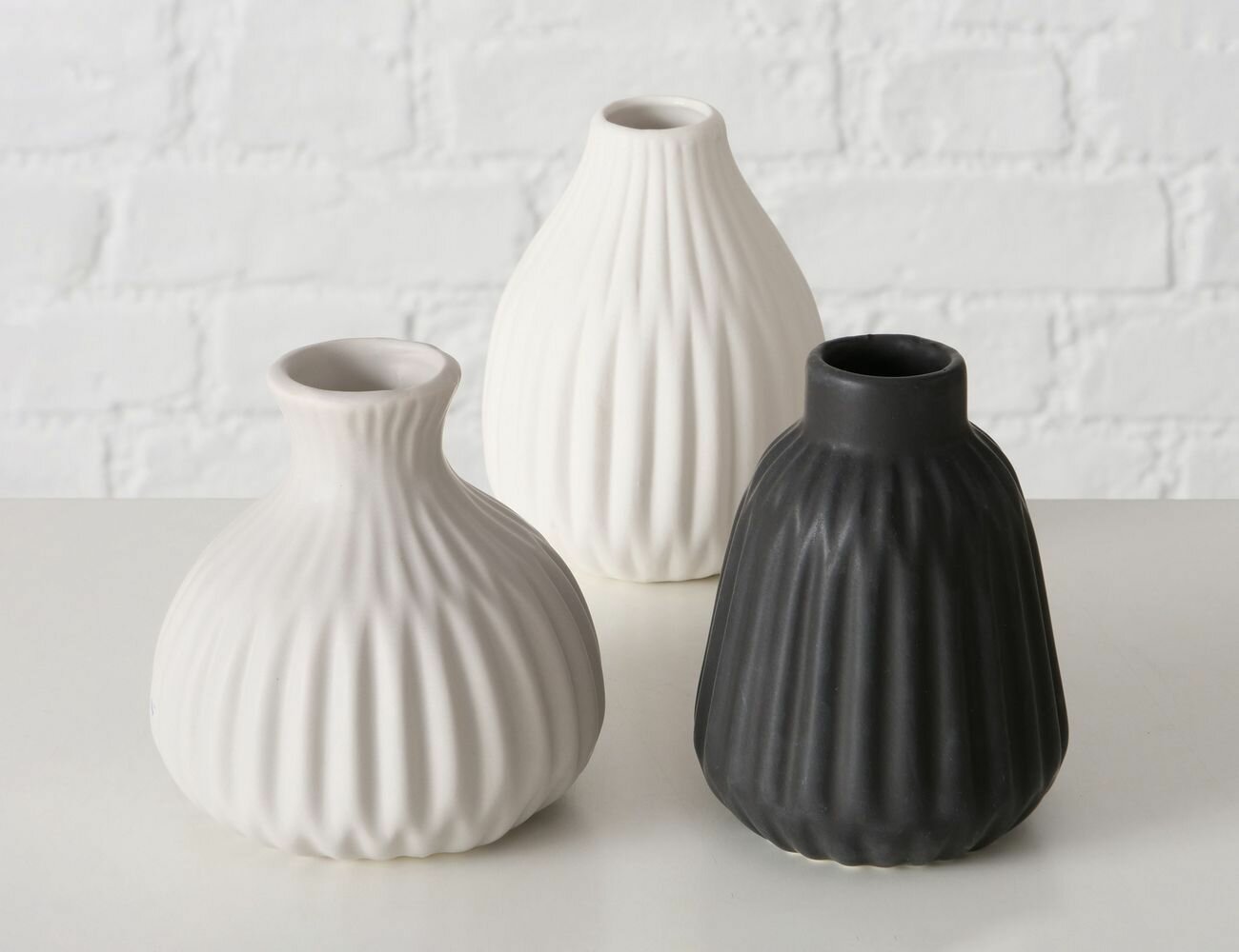 Набор декоративных ваз нустед, керамика, 12 см, 3 шт, Boltze 2050587
