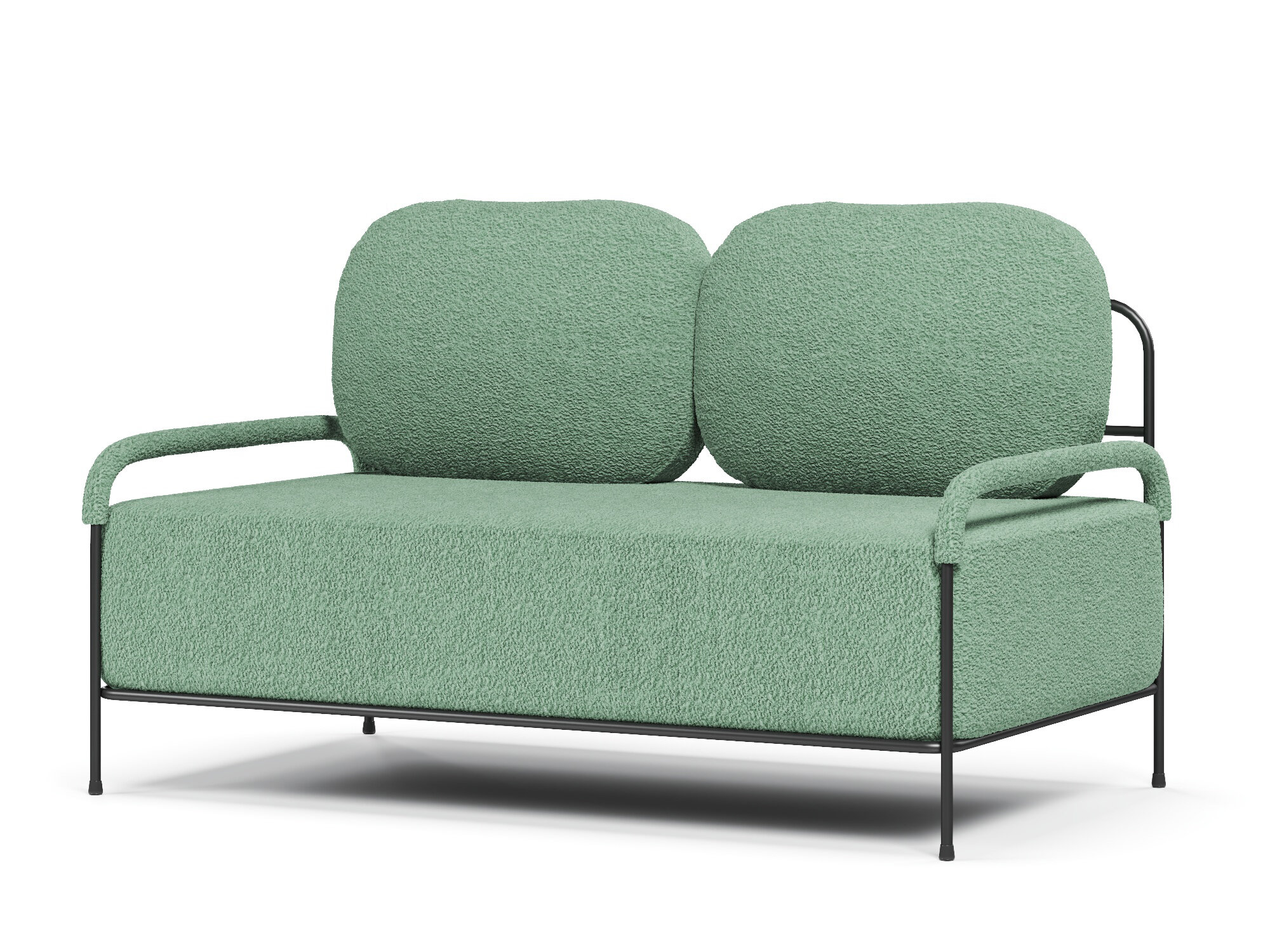 Диван Gufo LUX Bravo Wasabi (126х72х85 см), букле, цвет мятный