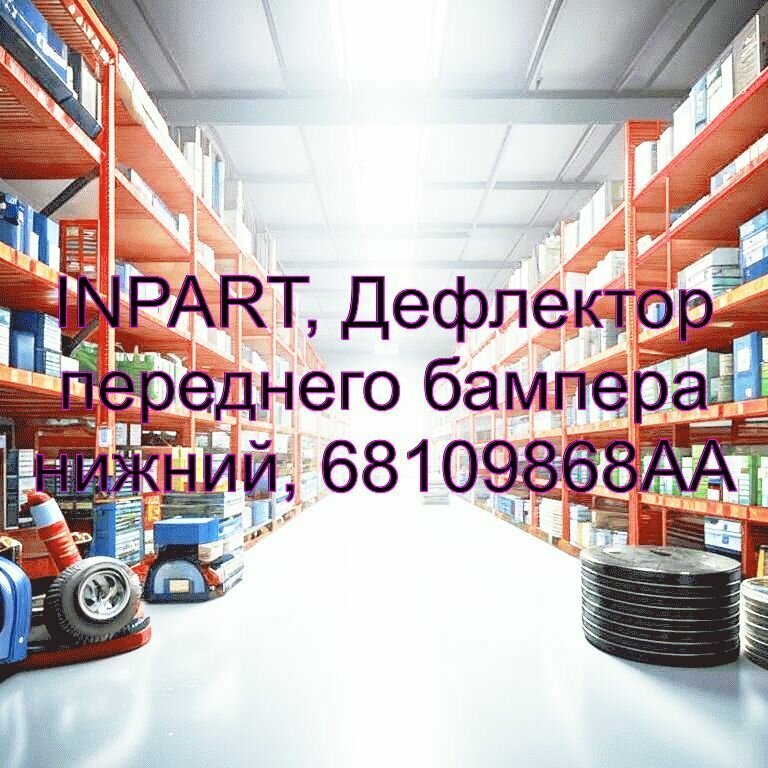 INPART, Дефлектор переднего бампера нижний, 68109868AA