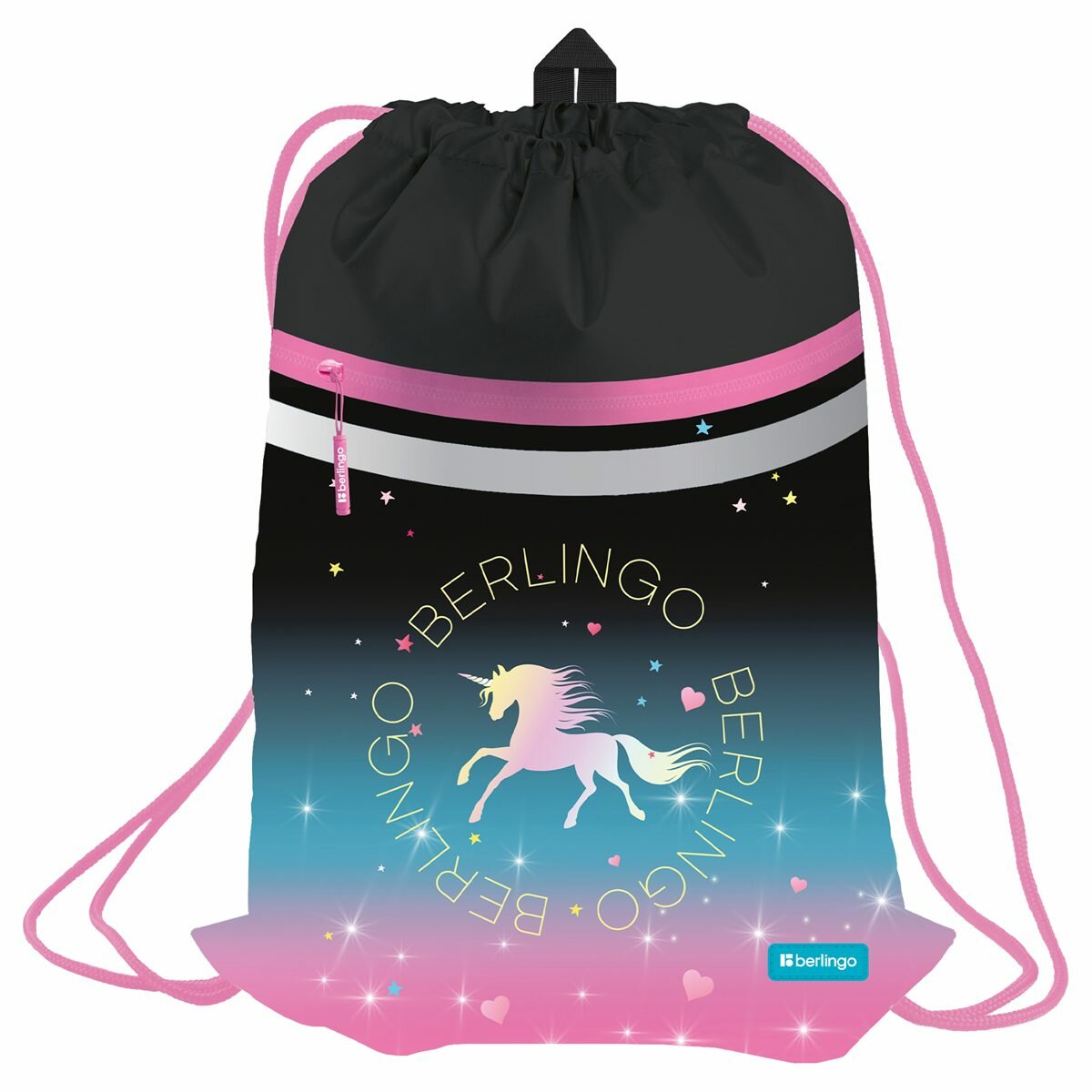 Мешок для обуви 1 отделение Berlingo "Perfect" 340x460мм, вентиляционная сеточка, СОП (SB-EXM-1018)