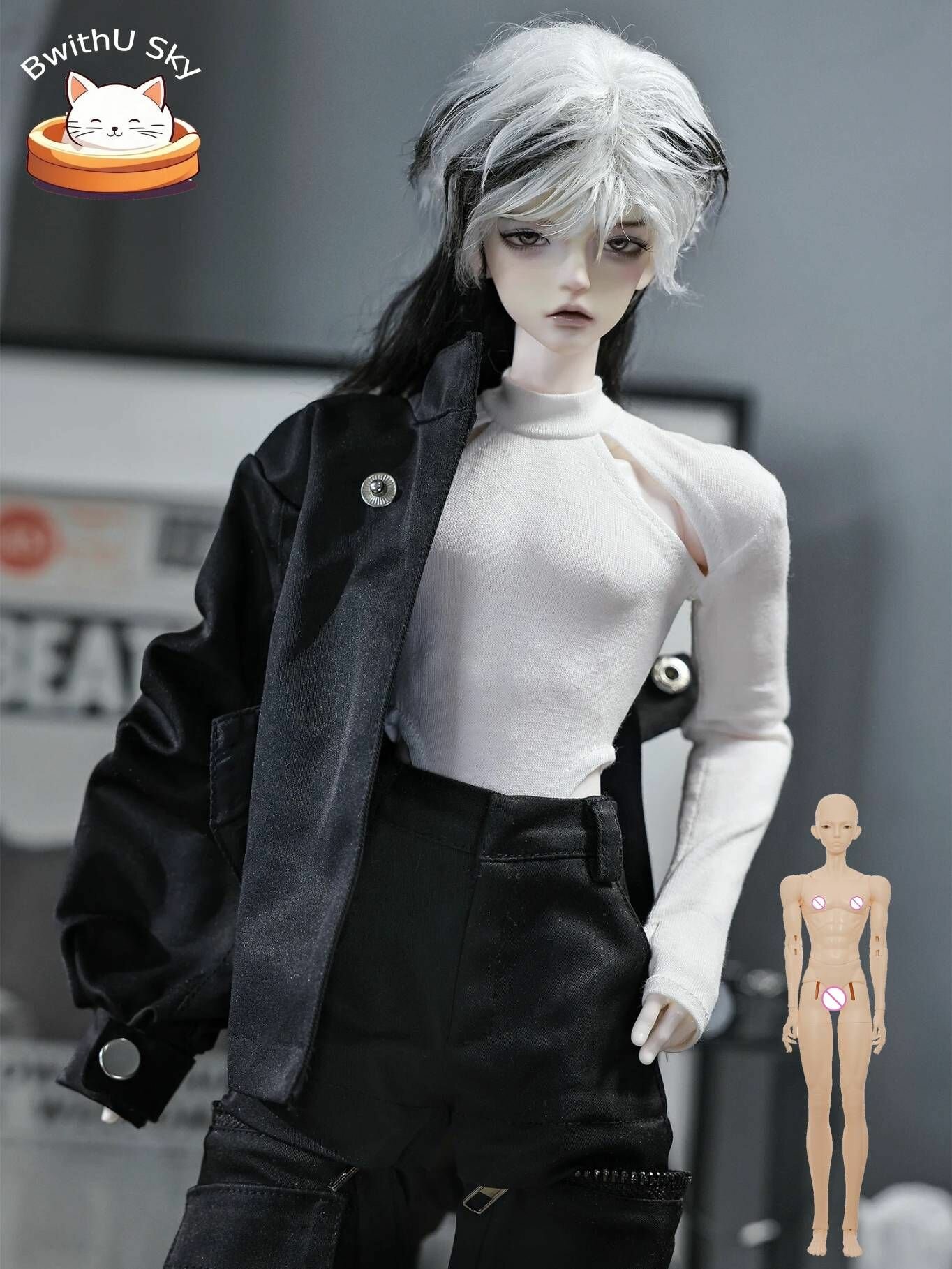 BwithU Roland Bjd 1/4 обнаженная кукла с нормальной кожей, без макияжа, без аксессуаров