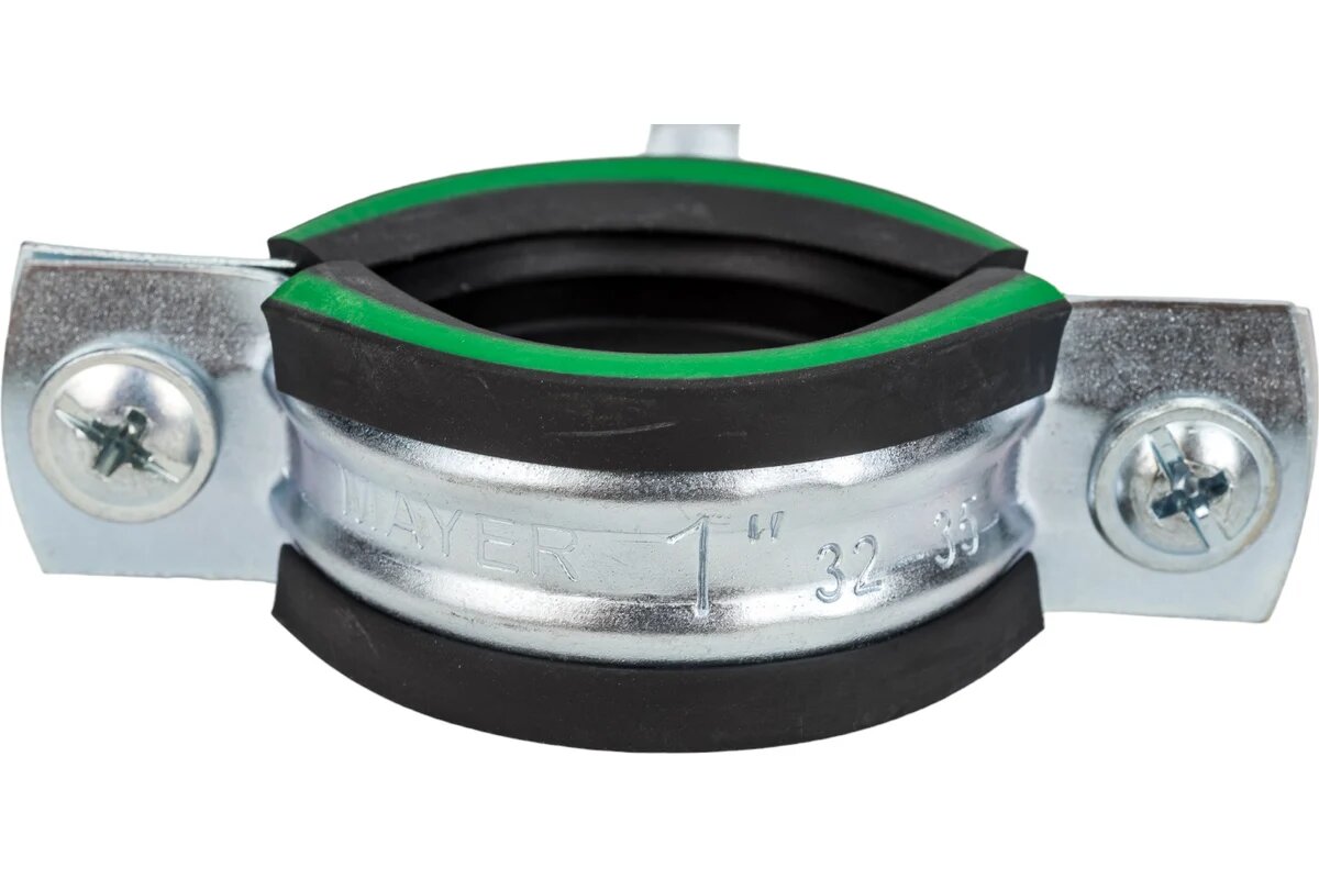 MAYER сантехнический комплектхомут со шпилькой 8x80, дюбель для труб 32-35 мм и гайка М8