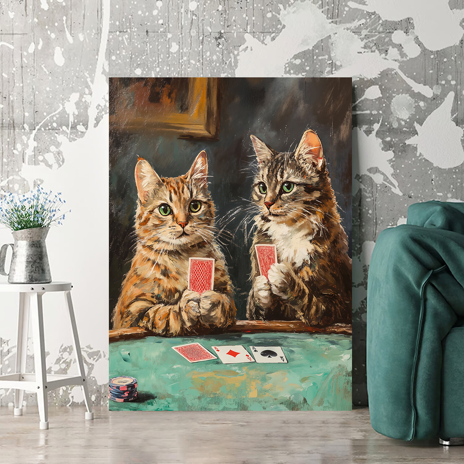 Коты / Картина с животными, картина с котом / на стену, 40х60 см.