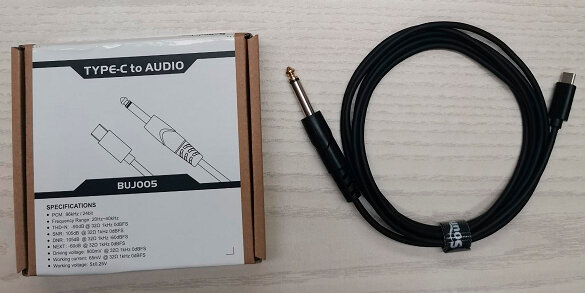 BUJ005(1.5m) Кабель акустический Type-C-6.35мм, 1.5м, Soundking