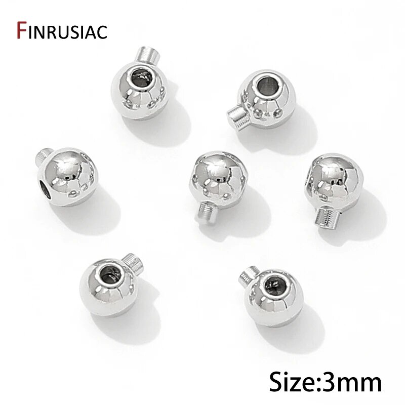 3 мм ювелирные заключения FINRUSIAC, белые, родий
