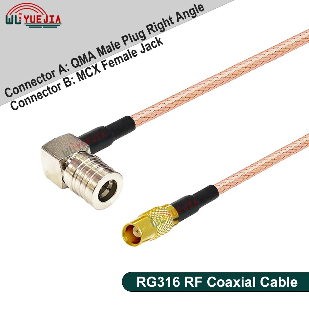 RG-316 RF-кабель QMA-MCX 5 пинов, 10-20 см