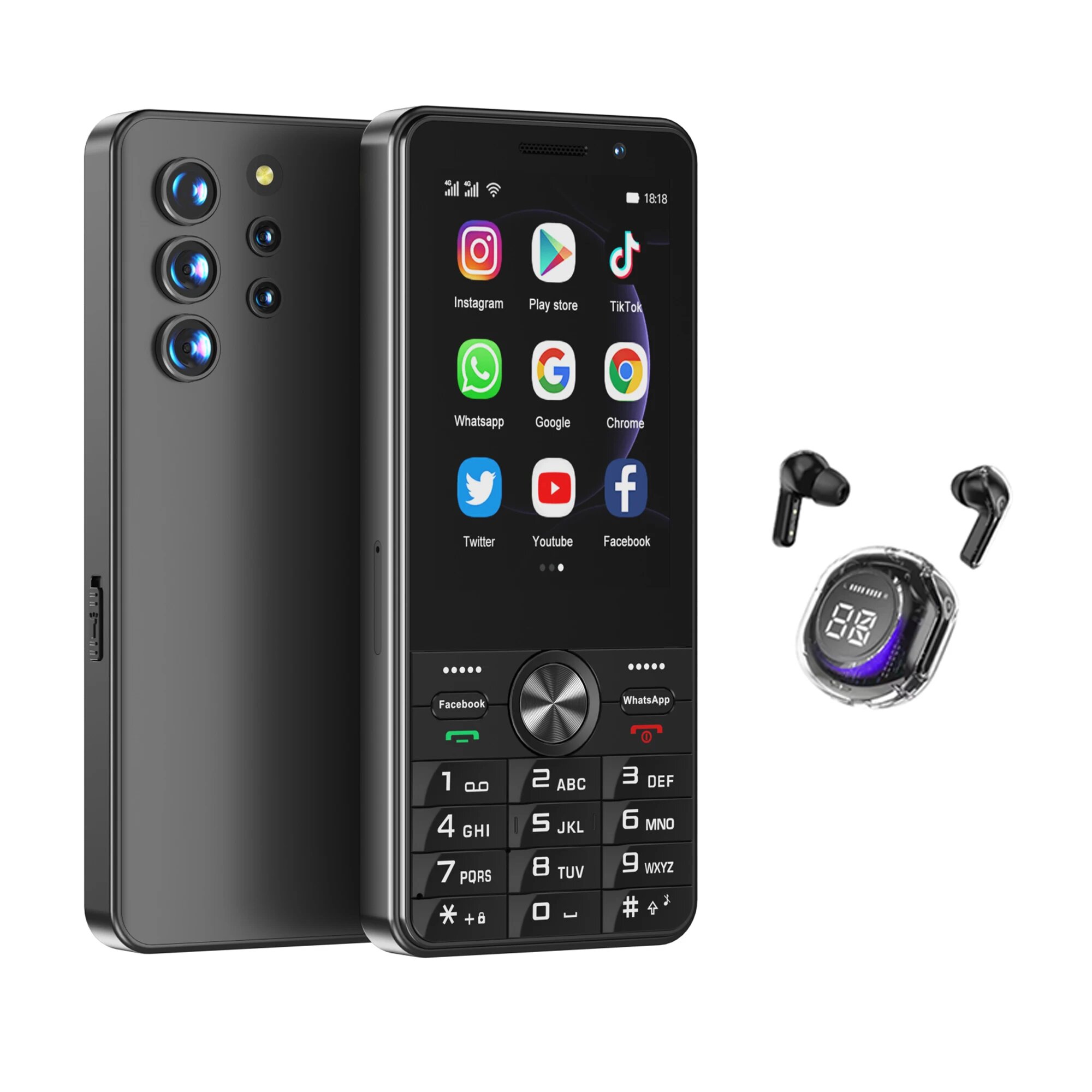 SERVO F25 Pro 4G Смартфон Android 8.1 Операционная система 2 + 16 ГБ ROM Камера 2500 мАч Кнопка ожидания для двух карт Смартфон Google Play Store Черный, black N TWS