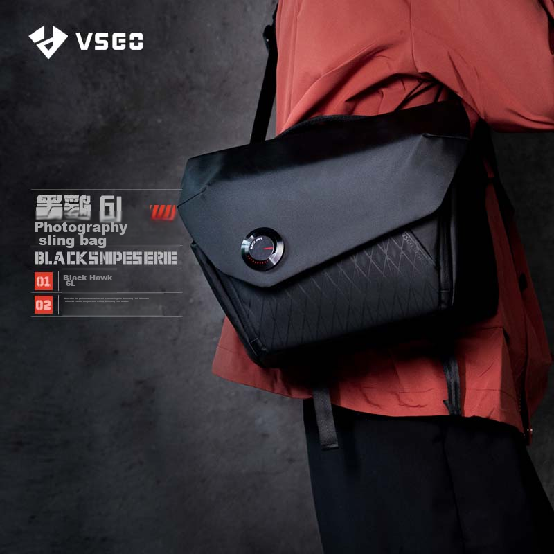 Сумка для фотокамеры VSGO 6L, полиэстер, защита от воды, черный