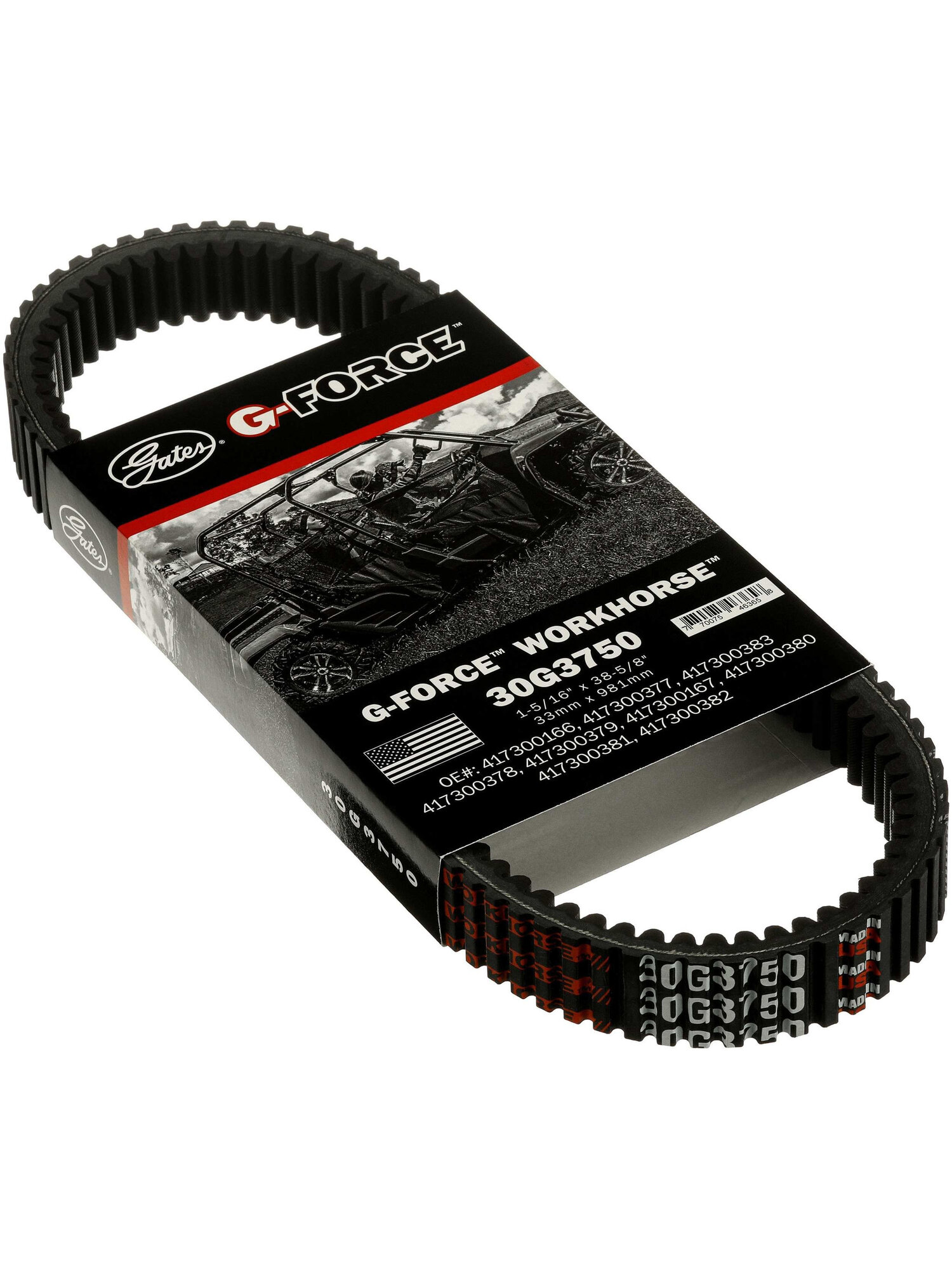 Ремень вариатора Gates 30G3750, для Bombardier, Mitsubishi, 1 шт