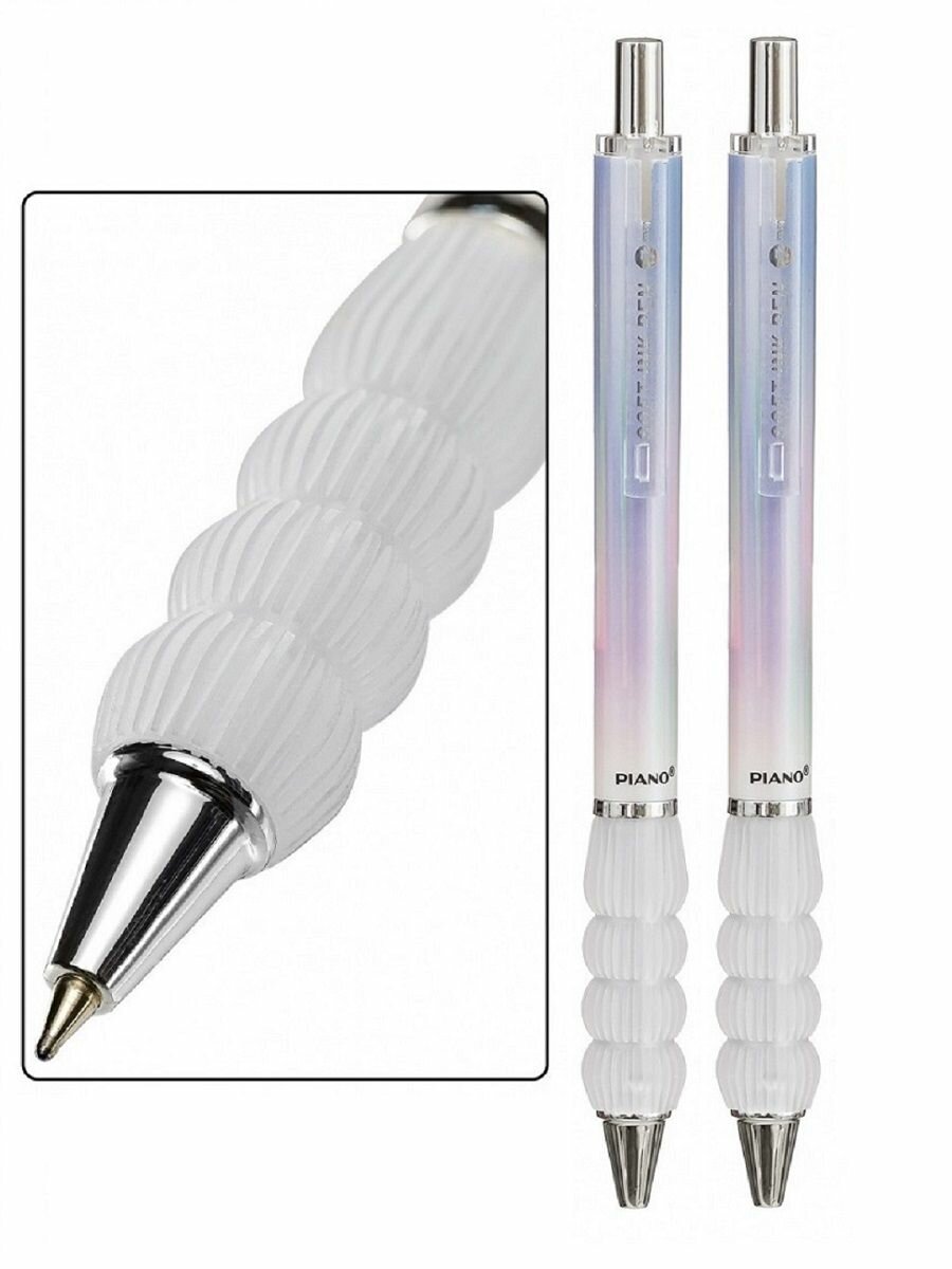 ДВЕ Автоматические шариковые ручки Piano на масляной основе цвет фиолетовый градиент