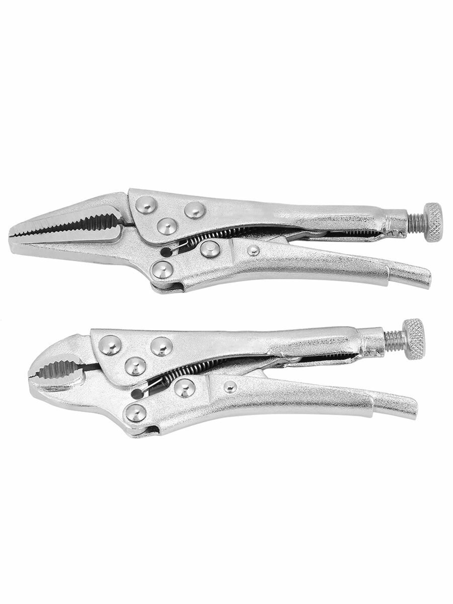 Набор из 2-х плоскогубцев с шлифованным ртом и прямыми губками, фиксирующий зажим с тисками, ручные инструменты для надежного удержания