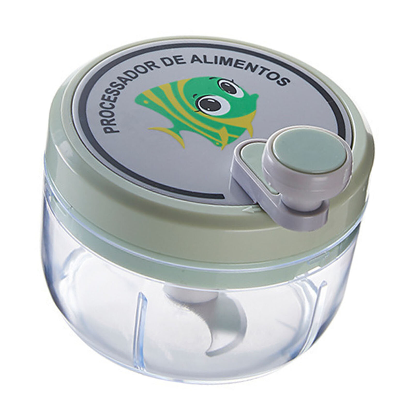 Ручной измельчитель чеснока, высокоэффективный, многофункциональный, безопасный, прочный, прочный, ручной измельчитель чеснока небольшого размера для дома, зеленый