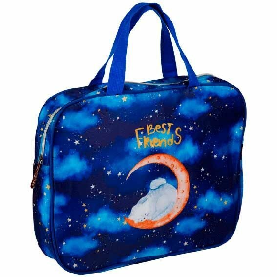 Сумка-планшет deVENTE формат А4, "Best Friends", текстиль, с расширением 8 см, внутренний карман, ручки 28 см (8057309)