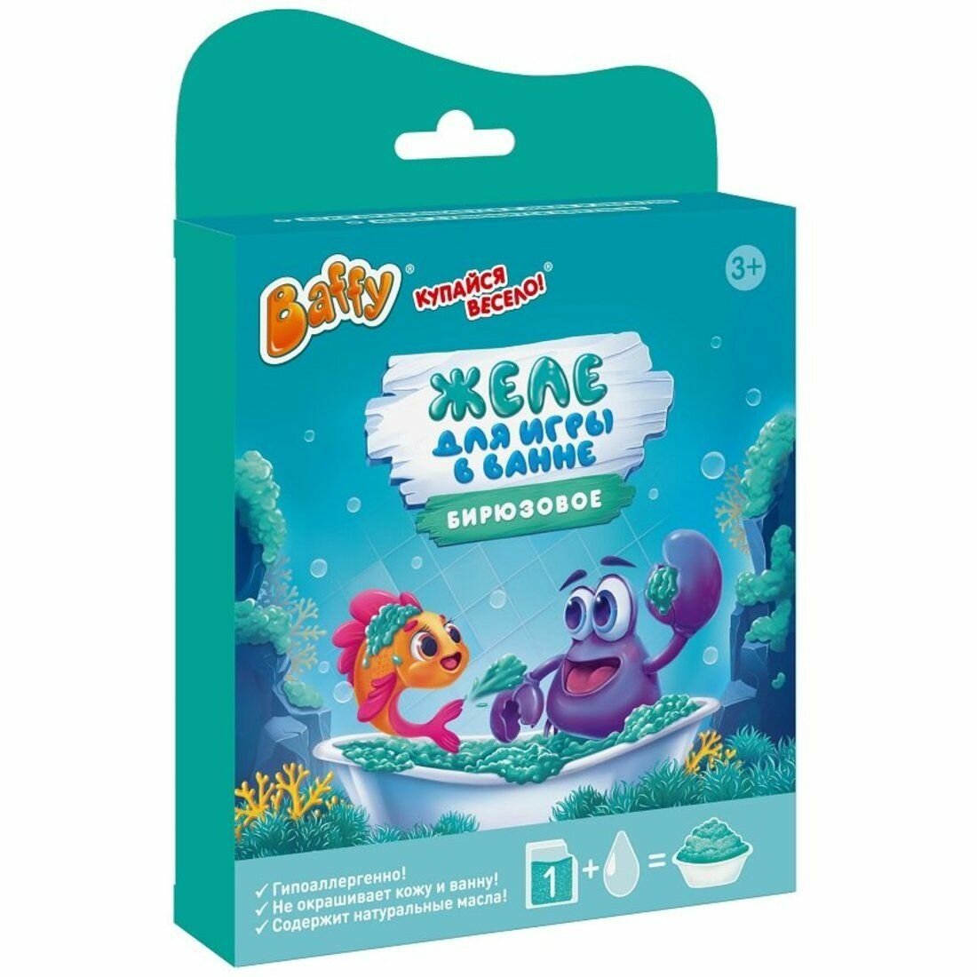 Набор для принятия ванн Baffy Джелли, бирюзовое желе и соль (D0162-T)