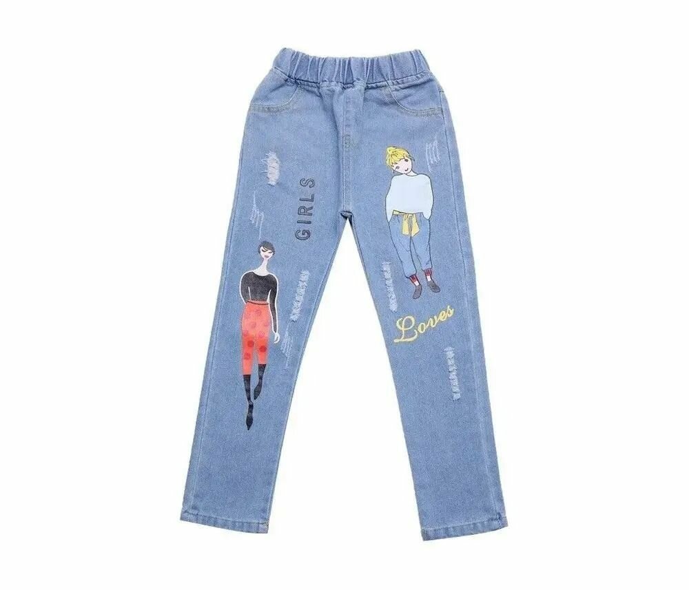 Джинсы  Базовая коллекция, размер 110 M, голубой — фото 1
