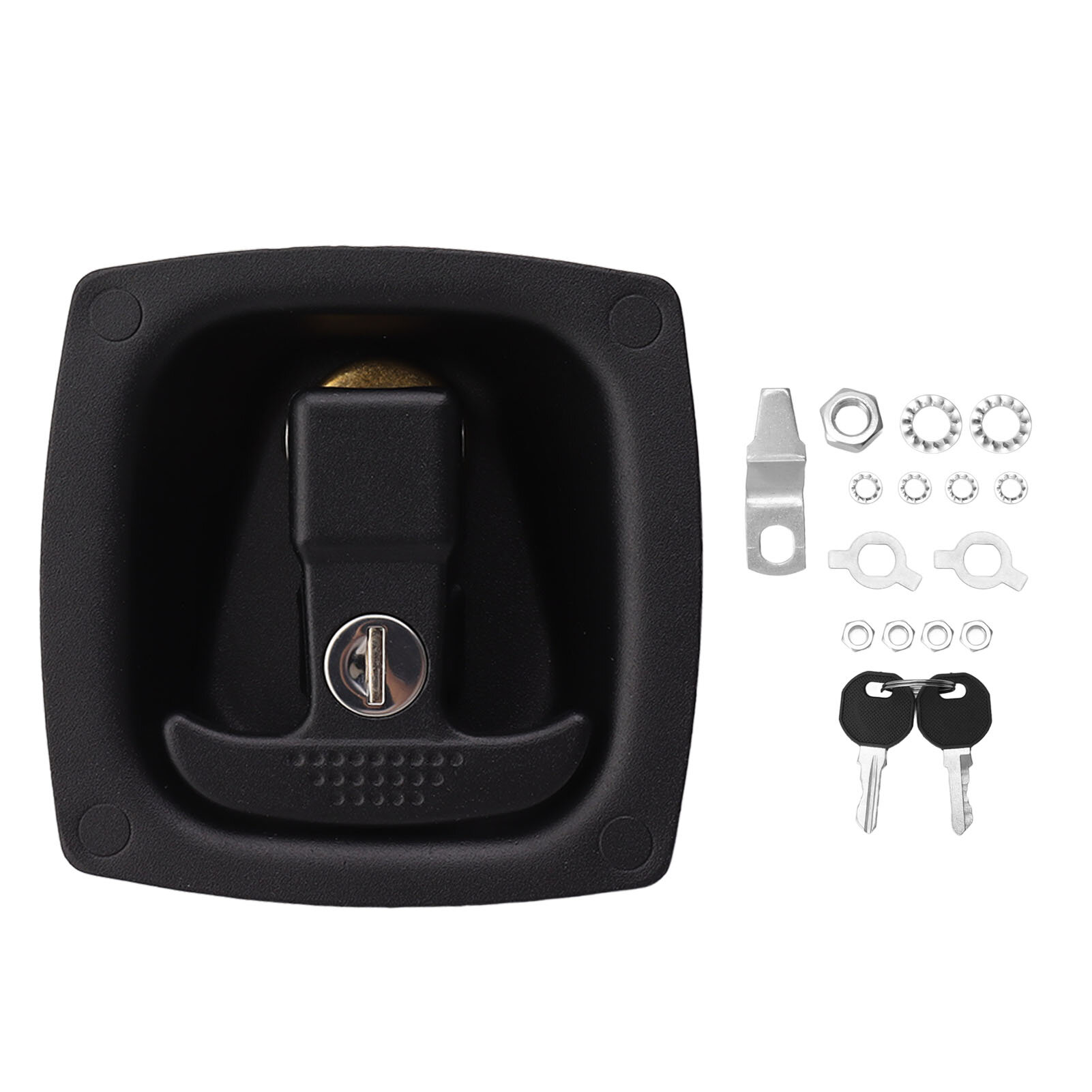 Защелка с Т-образной ручкой, складной поворотный компрессионный замок из цинкового сплава, расстояние между отверстиями 4x6 мм.