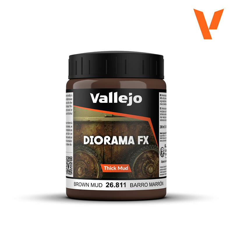 Материал для оформления коричневая грязь 26811 Diorama Effects - Brown Thick Mud Vallejo 26811