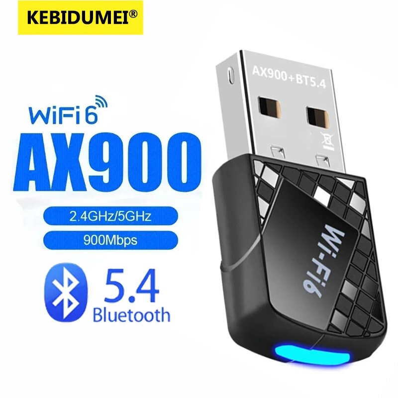 Беспроводной адаптер WiFi 900 Мбит/с Realtek WiFi6 BT 5.4 900Mbps