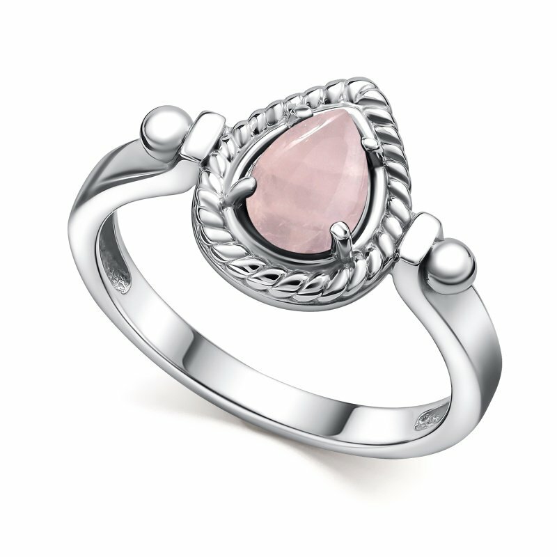Кольцо, серебро, 925 проба, кварц