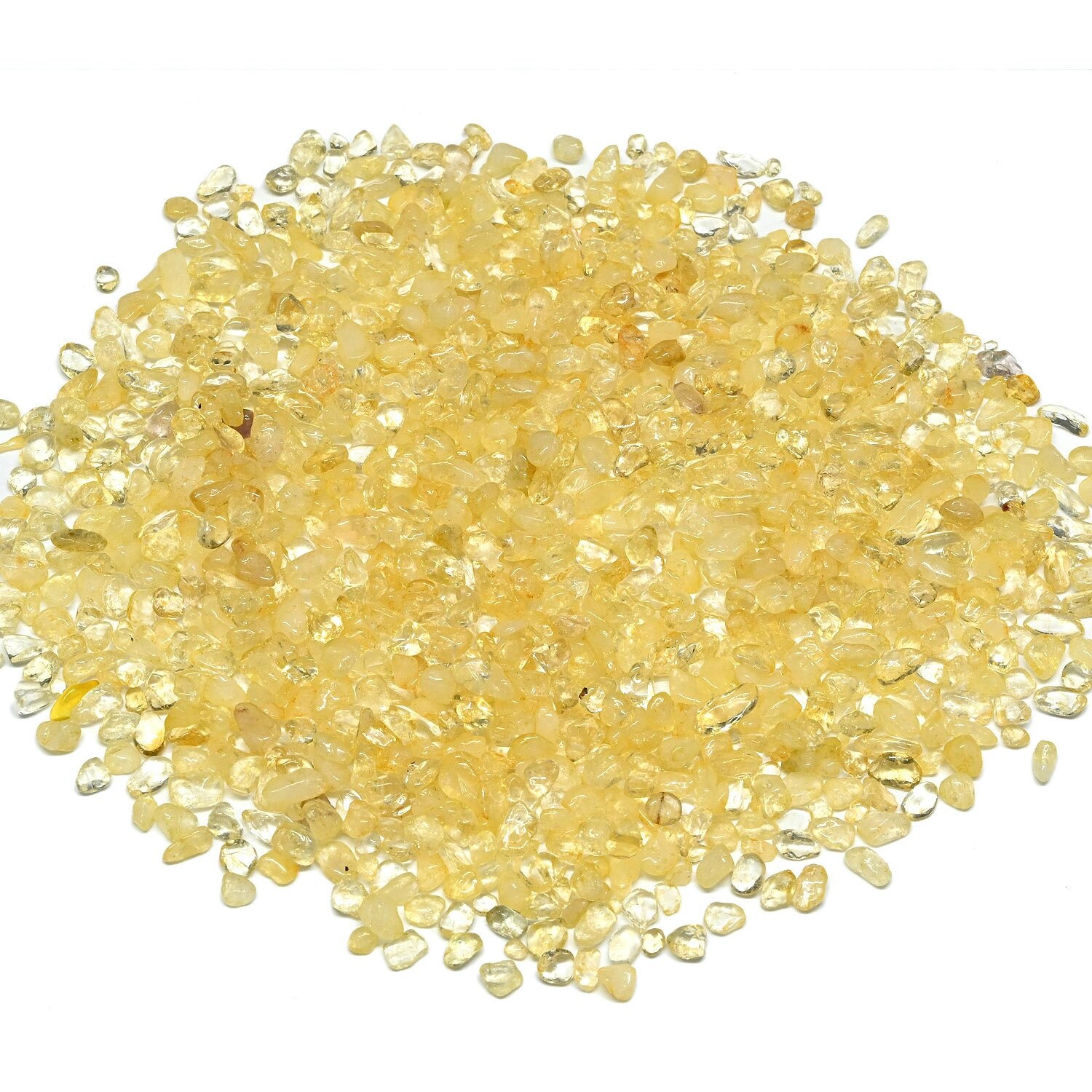 Улексит желтый галтовка фракция 3-8мм, упаковка 100г .