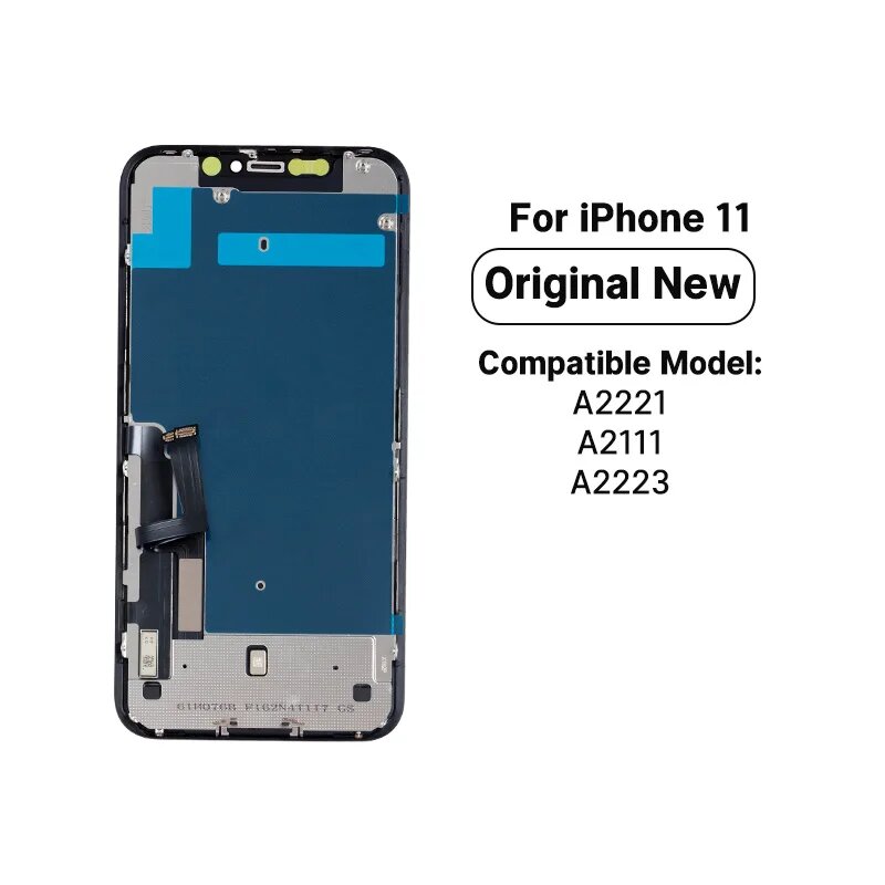100% тестовый премиальный ЖК-дисплей для iPhone 11, сенсорный экран с металлическими листами, сменный заводской экран для iPhone 11, ЖК-экран IP 11 Original New