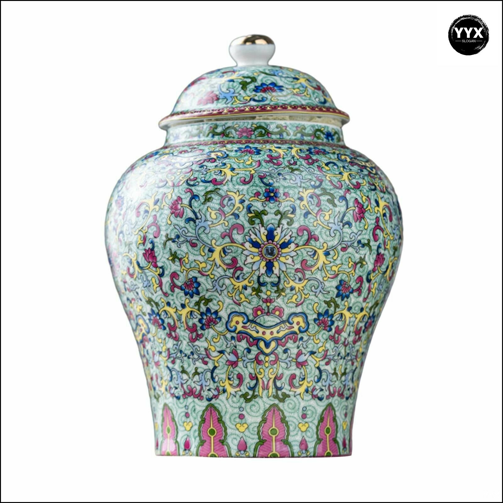 Керамическая ваза для имбирной банки с крышкой 13.5cmx19.5cm