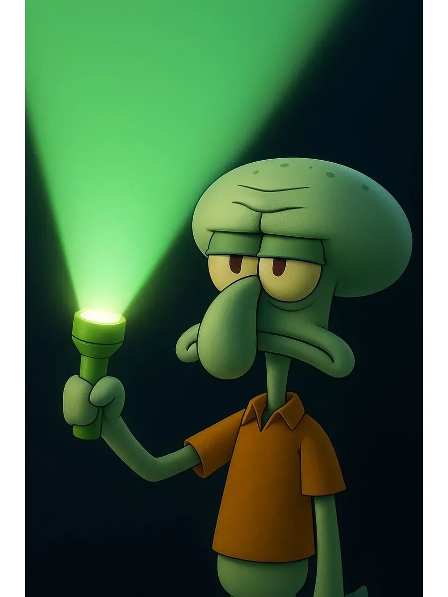 Картина по номерам сквидвард тентаклс