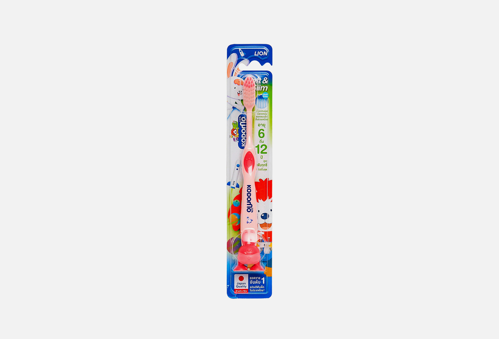Детская зубная щетка мягкая (в ассортименте) LION Kodomo Soft & Slim, 6-12 years