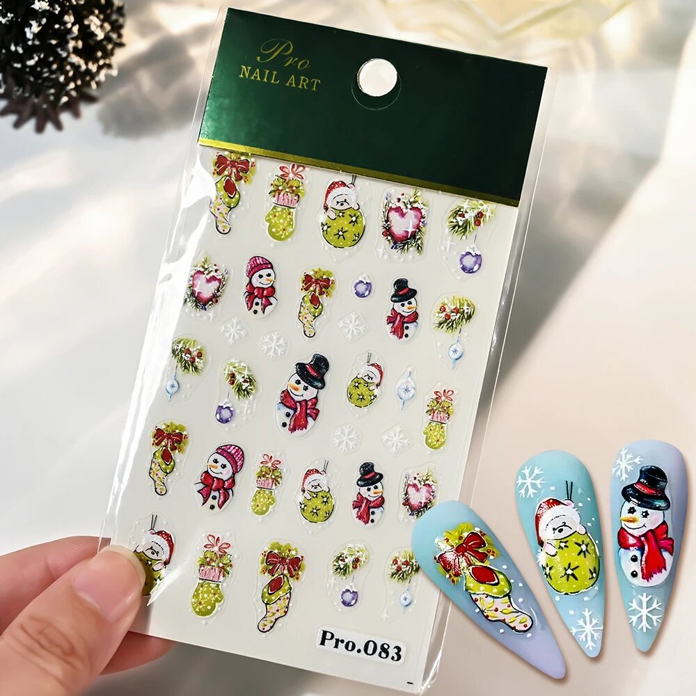 Рождественские наклейки для ногтей MAFANAILS NK-Pro083